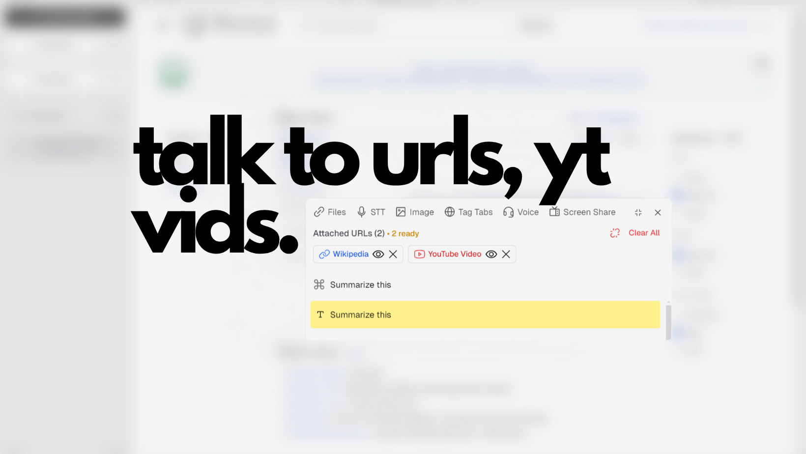 Talk to URLs and YT Videos | Aquin