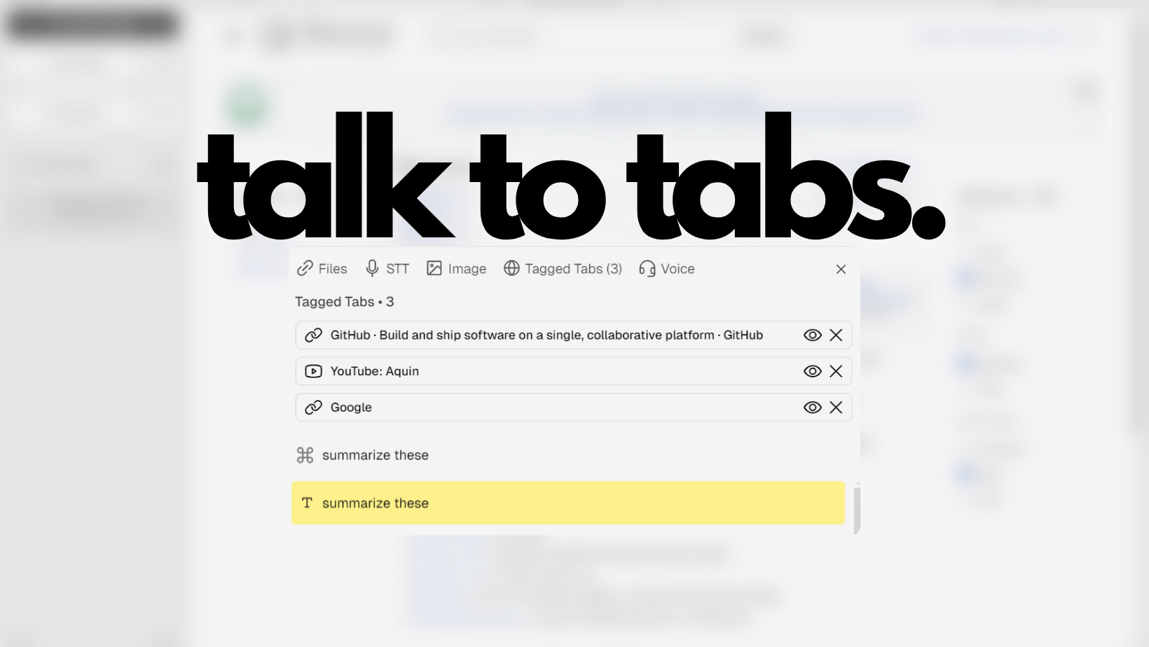 Talk to Tabs | Aquin
